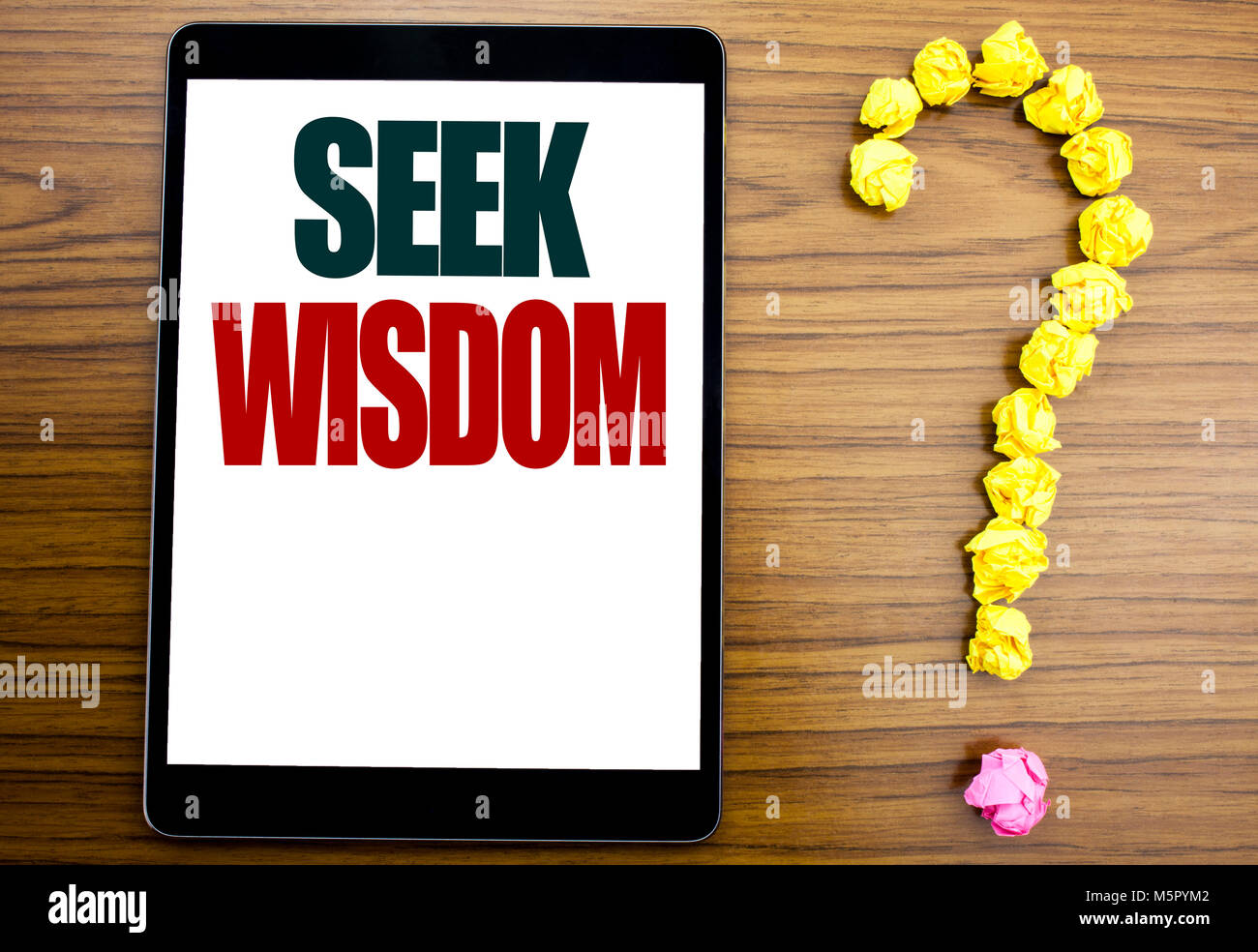 Word, writing Seek Wisdom. Business concept for Inspiration Knowledge ...