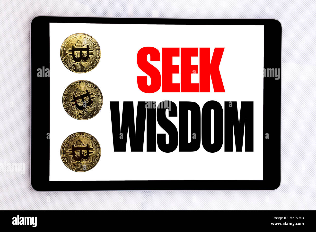 Writing text showing Seek Wisdom. Business concept for Inspiration ...