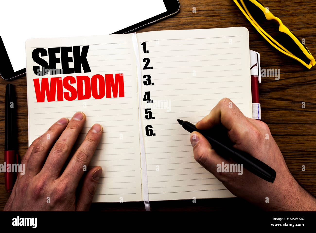 Word, writing Seek Wisdom. Business concept for Inspiration Knowledge ...