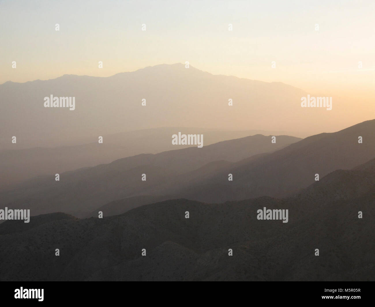 Air Pollution Sunset at Keys View Stock Photo - Alamy