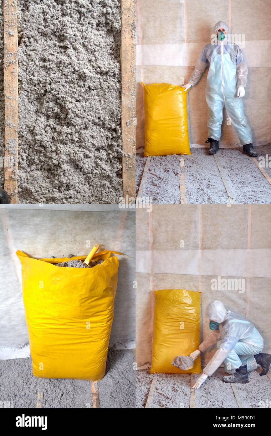 eco-friendly cellulose insulation made from recycled paper Set of four ...