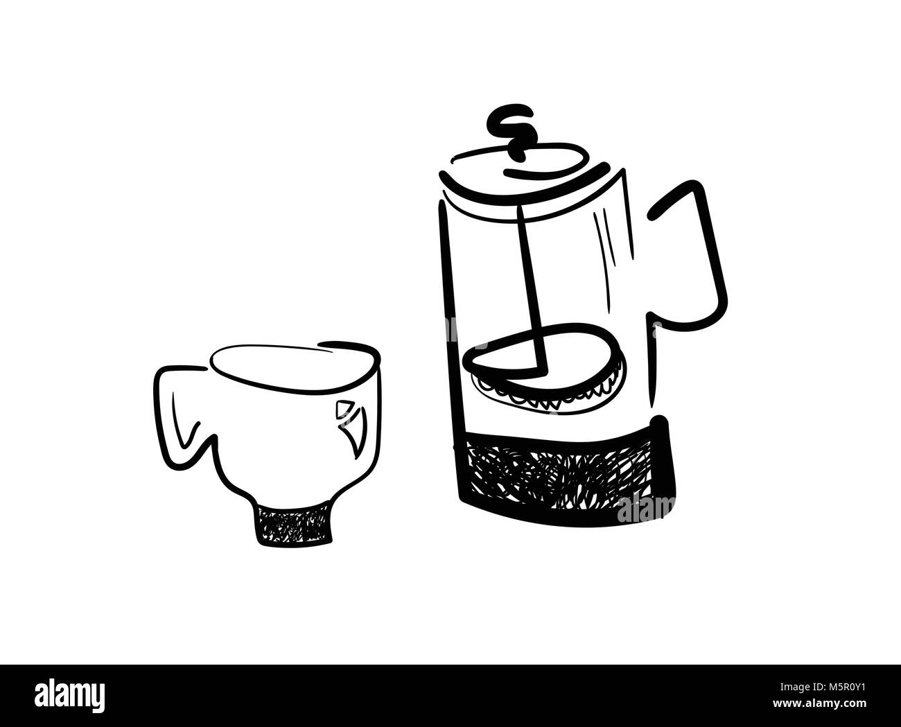 Press icon vector image Black and White Stock Photos & Images - Alamy