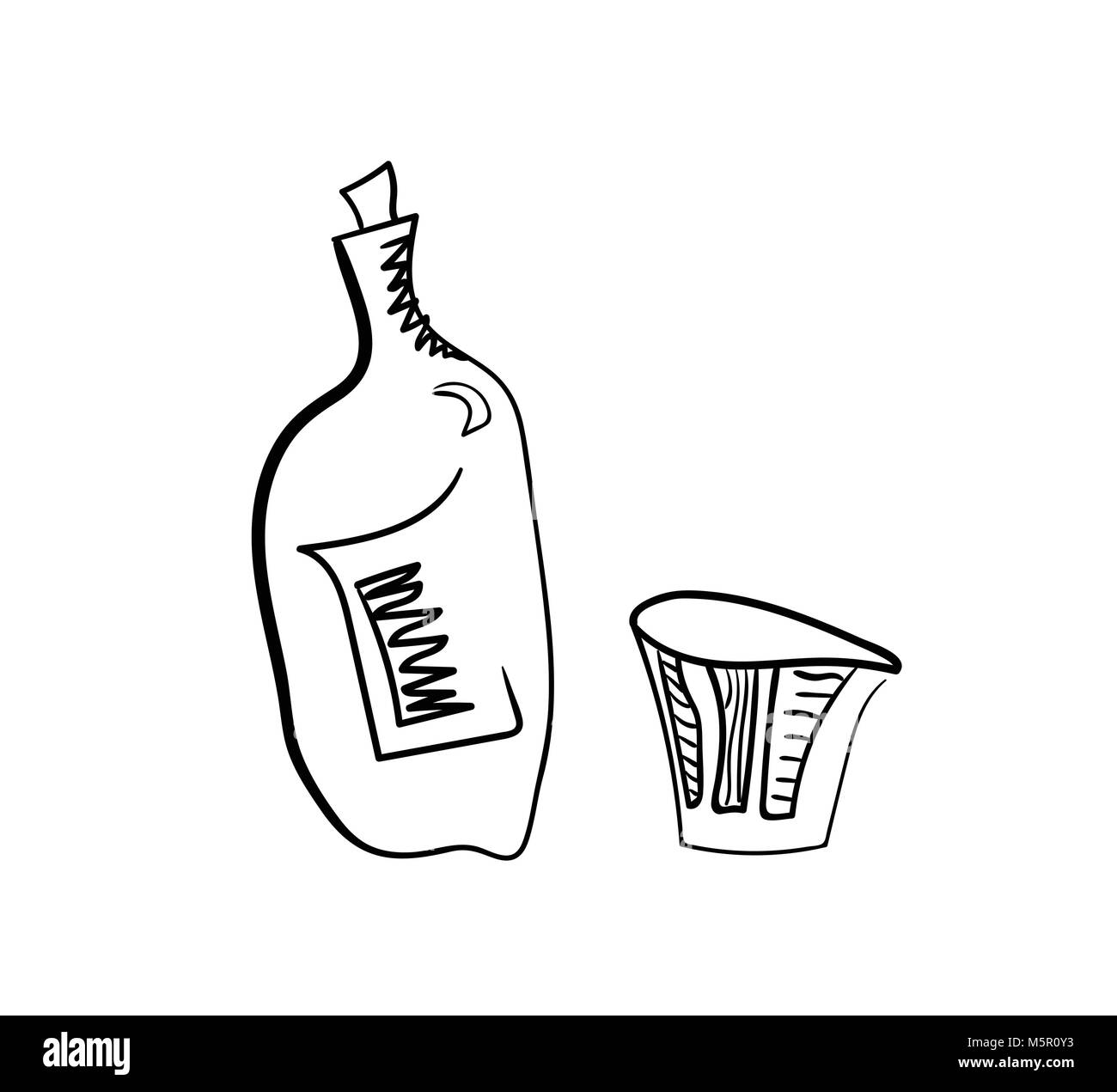 Glass whisky in hand Stock Vector Images - Alamy