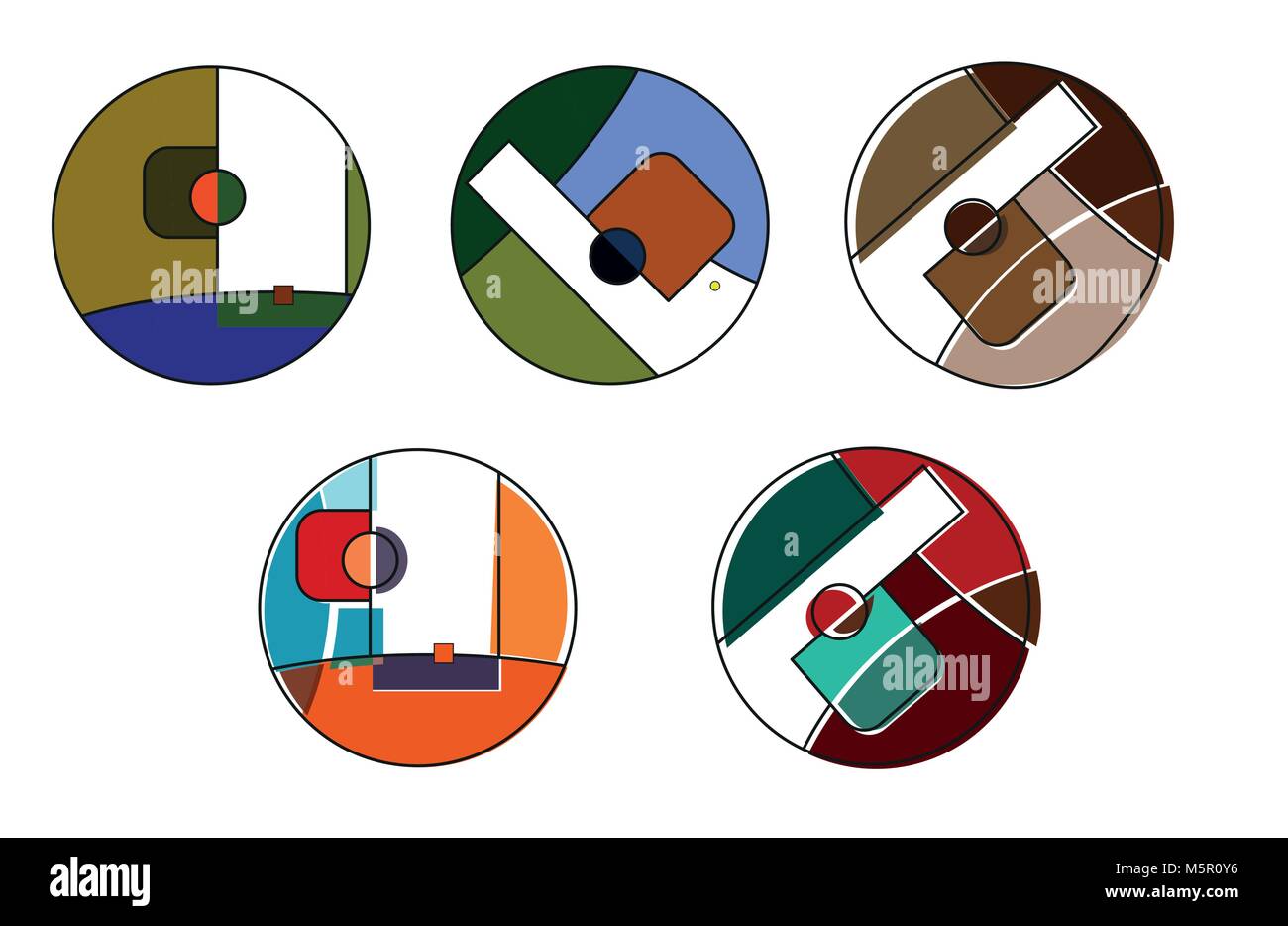 Set of round vector logo Stock Vector Image & Art - Alamy