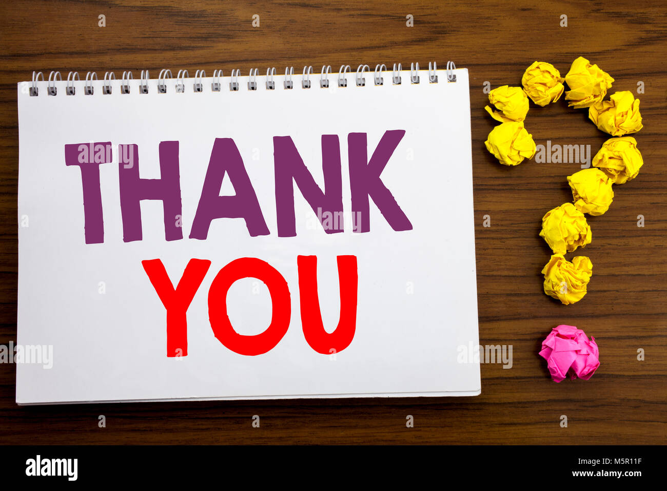 Conceptual hand writing caption inspiration showing Thank You. Business ...