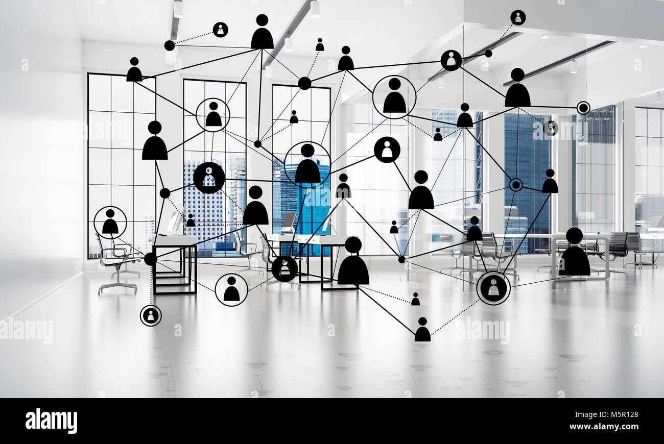 Networking and wireless connection as concept for effective modern ...