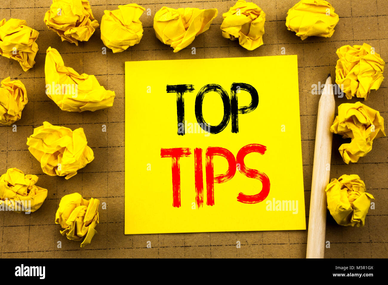 Top Tips. Business concept for Expert Tip Guidance written on sticky ...