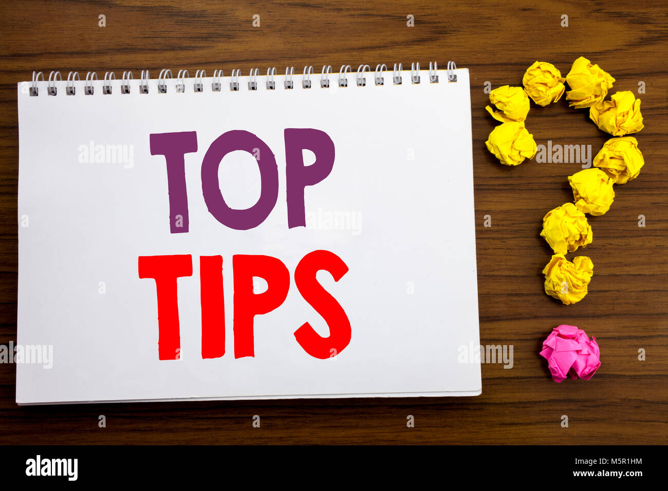 Conceptual hand writing caption inspiration showing Top Tips. Business ...