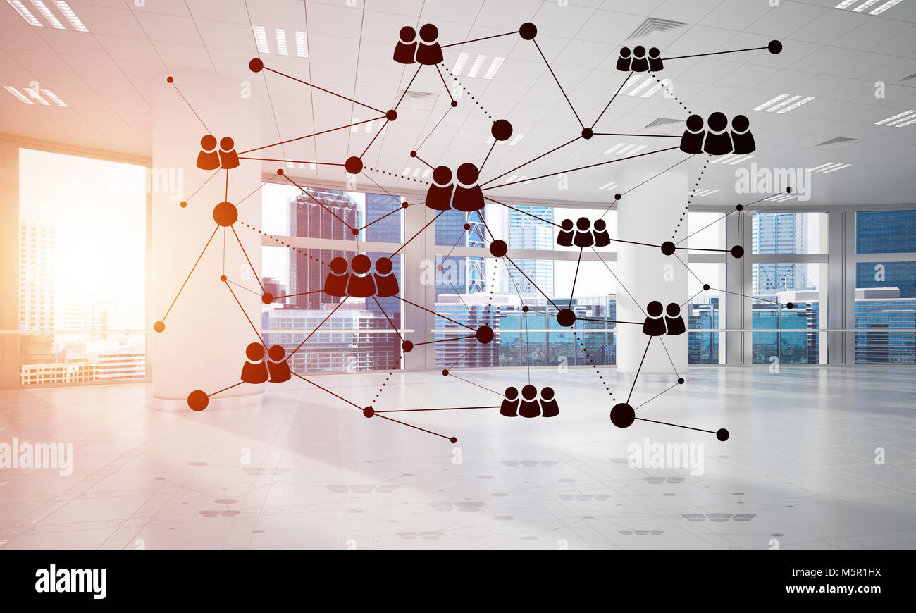Networking and wireless connection as concept for effective modern ...
