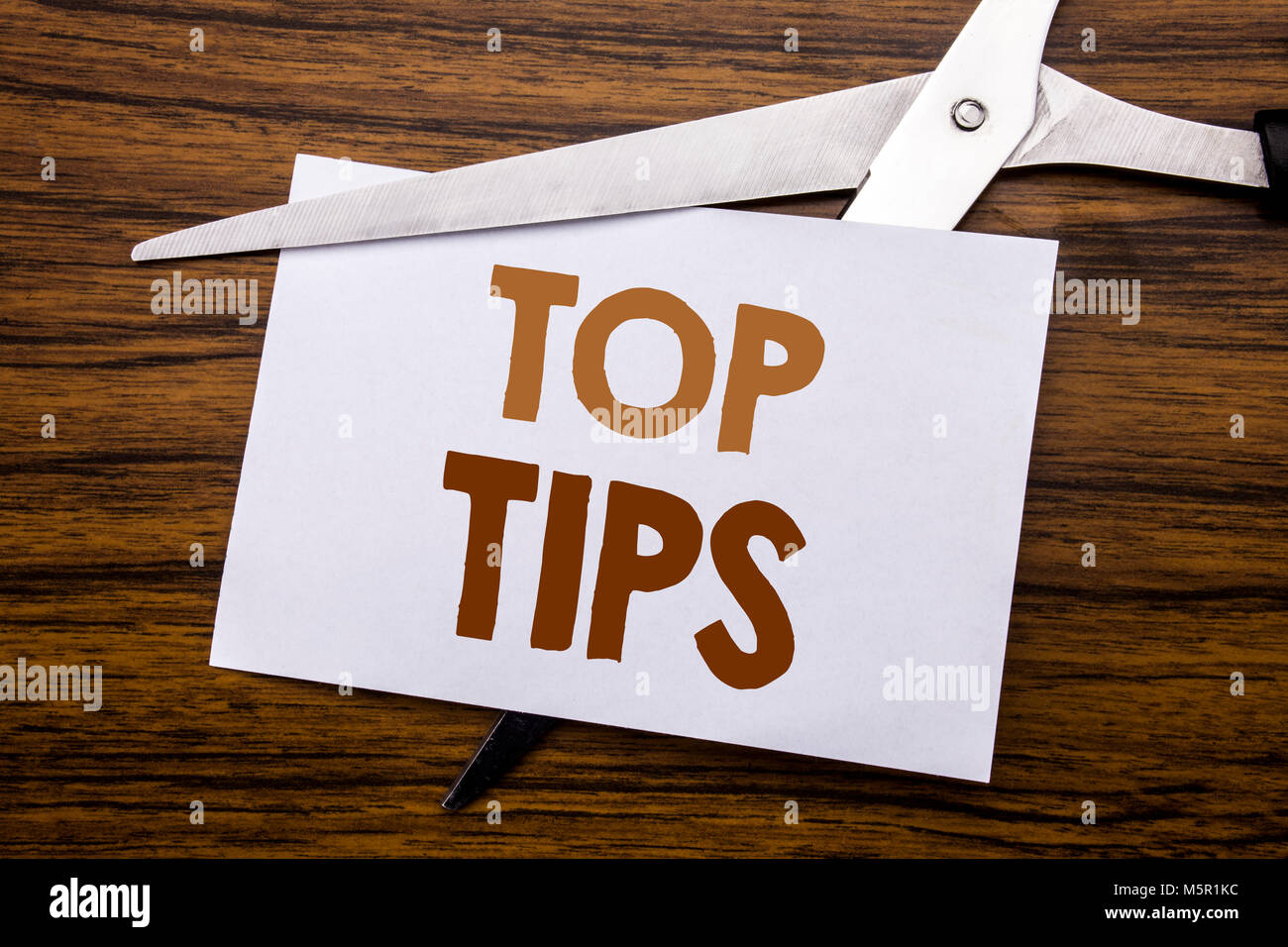 Hand writing text caption inspiration showing Top Tips. Business ...