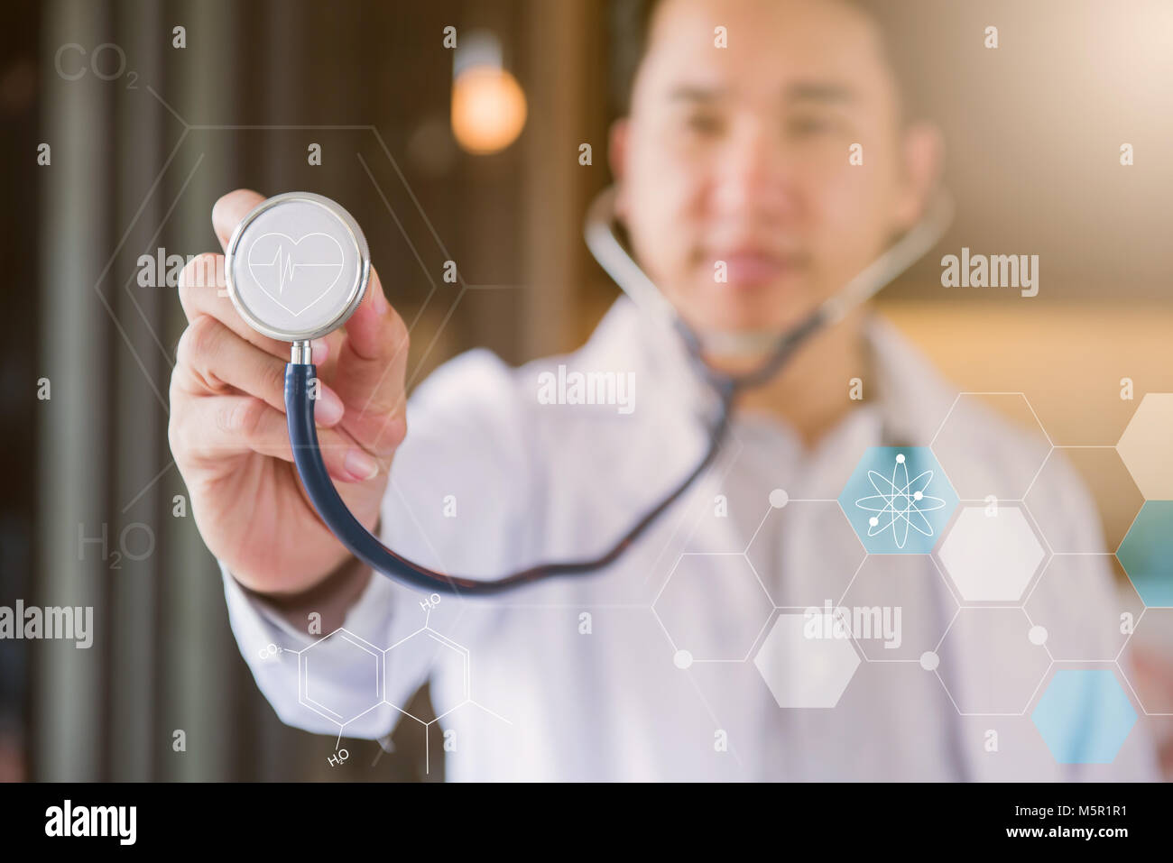 doctor, physical examination and Heart Disease Checker Stock Photo - Alamy