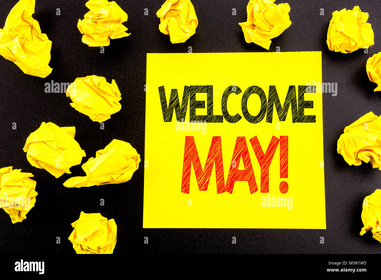 Conceptual hand writing text showing Welcome May. Business concept for ...