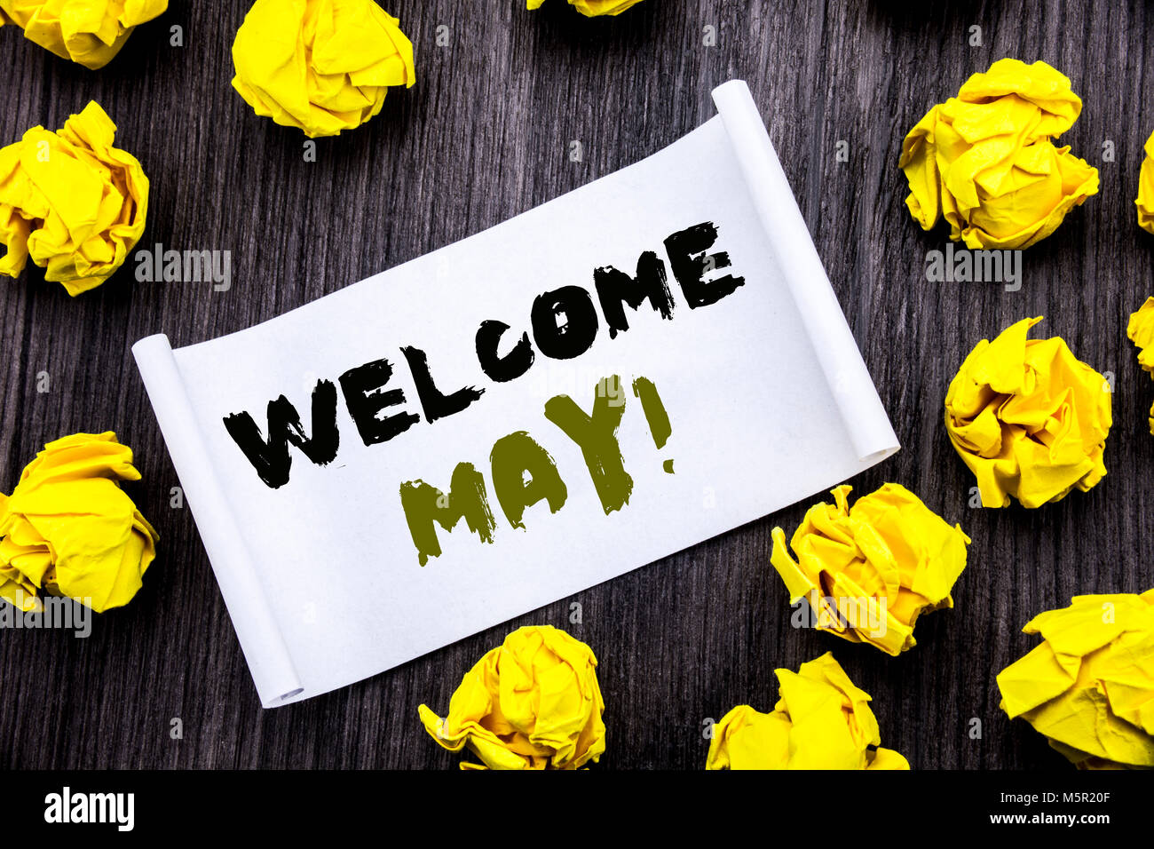 Writing text showing Welcome May. Business concept for Hello Month ...