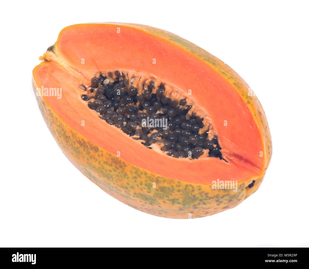 Non gmo mexican papaya isolated on white background Stock Photo - Alamy