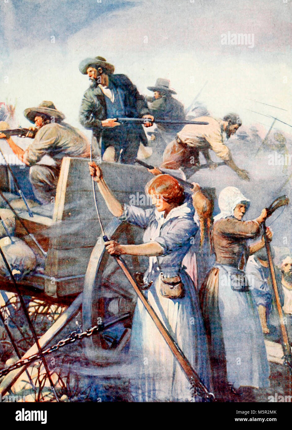 Beside them stood the women, quietly loading guns Stock Photo - Alamy