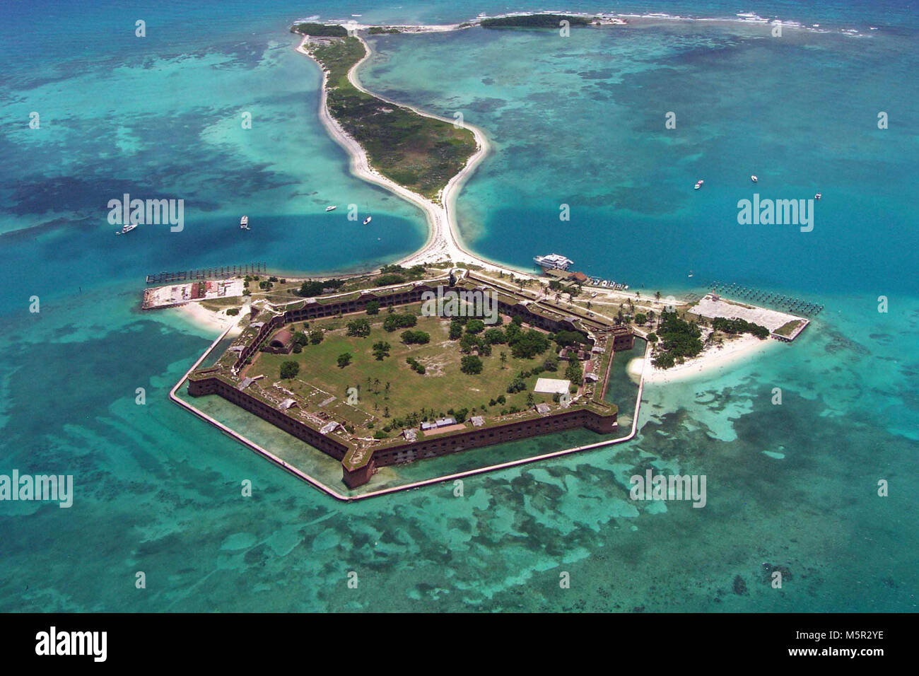 Fort Jefferson from the air . Clearly, sea level rise and higher storm ...