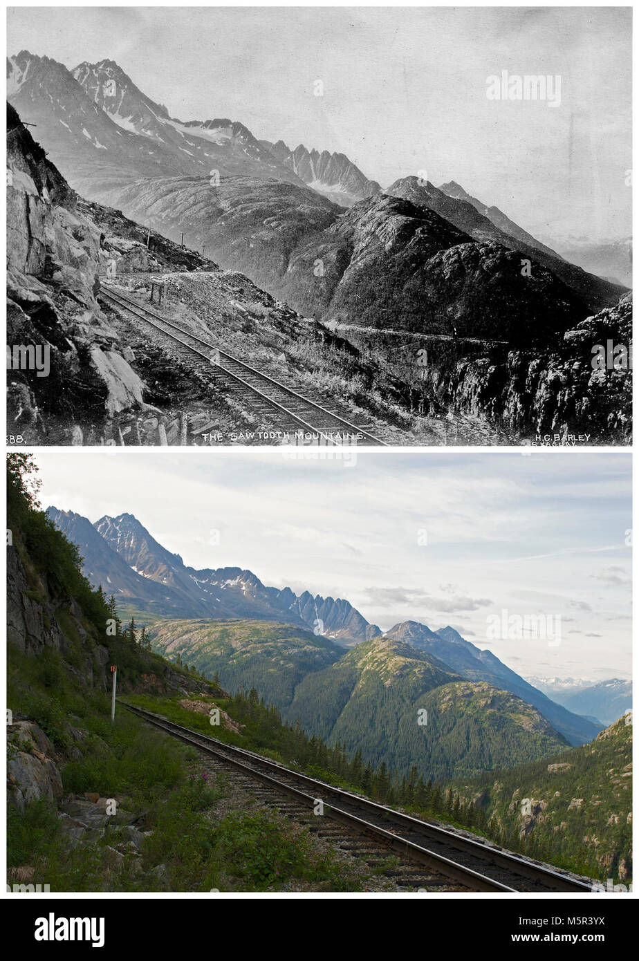 Inspiration Point, White Pass & Yukon Route Railroad, Alaska . Photo ...
