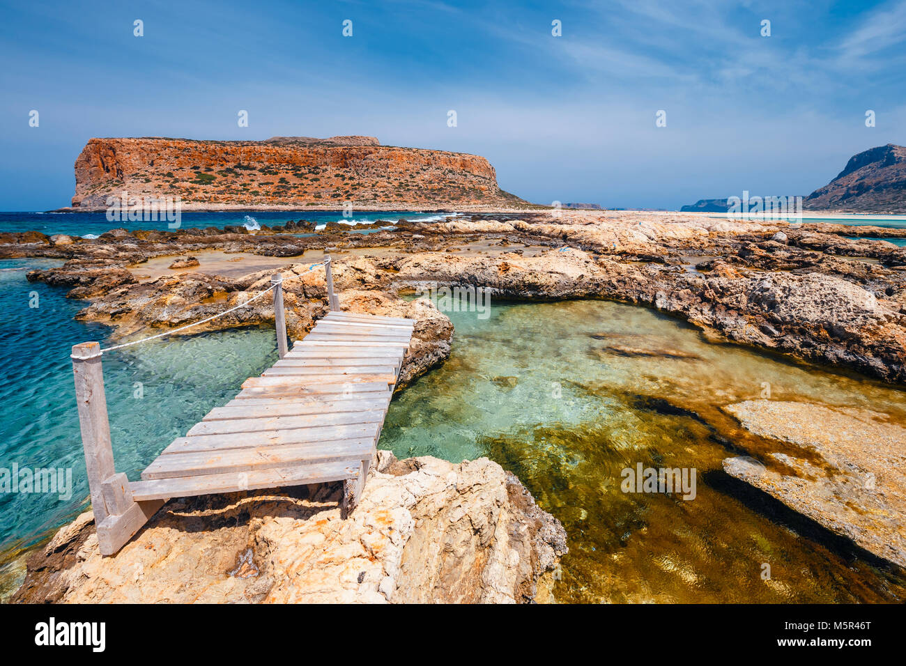 amazing scenery of Balos Beach in Crete Island, Greece Stock Photo - Alamy