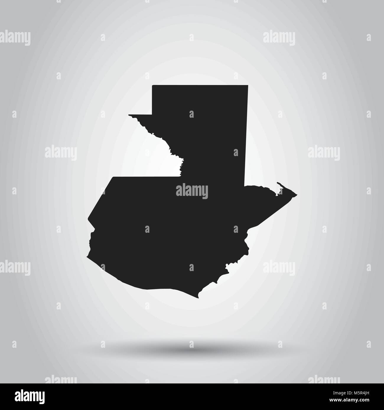 Guatemala vector map. Black icon on white background Stock Vector Image ...