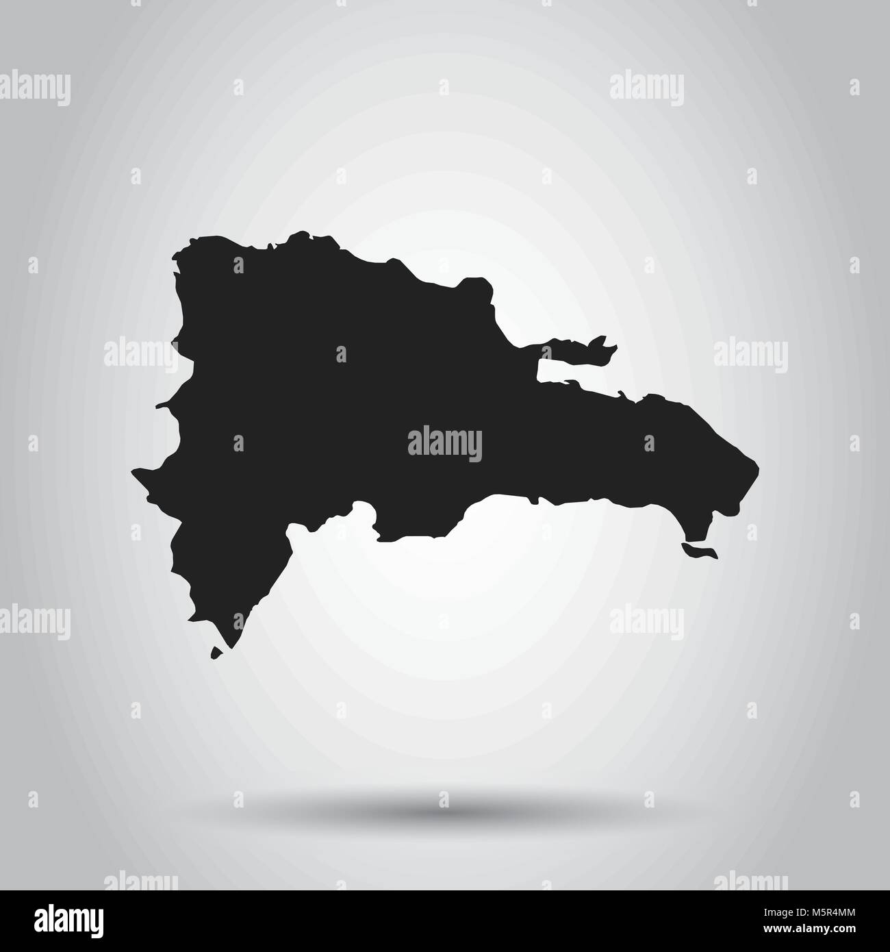 Dominican Republic vector map. Black icon on white background Stock ...