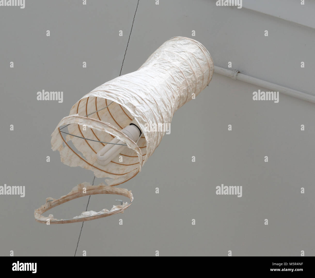 Broken white lamp in a dutch house Stock Photo - Alamy