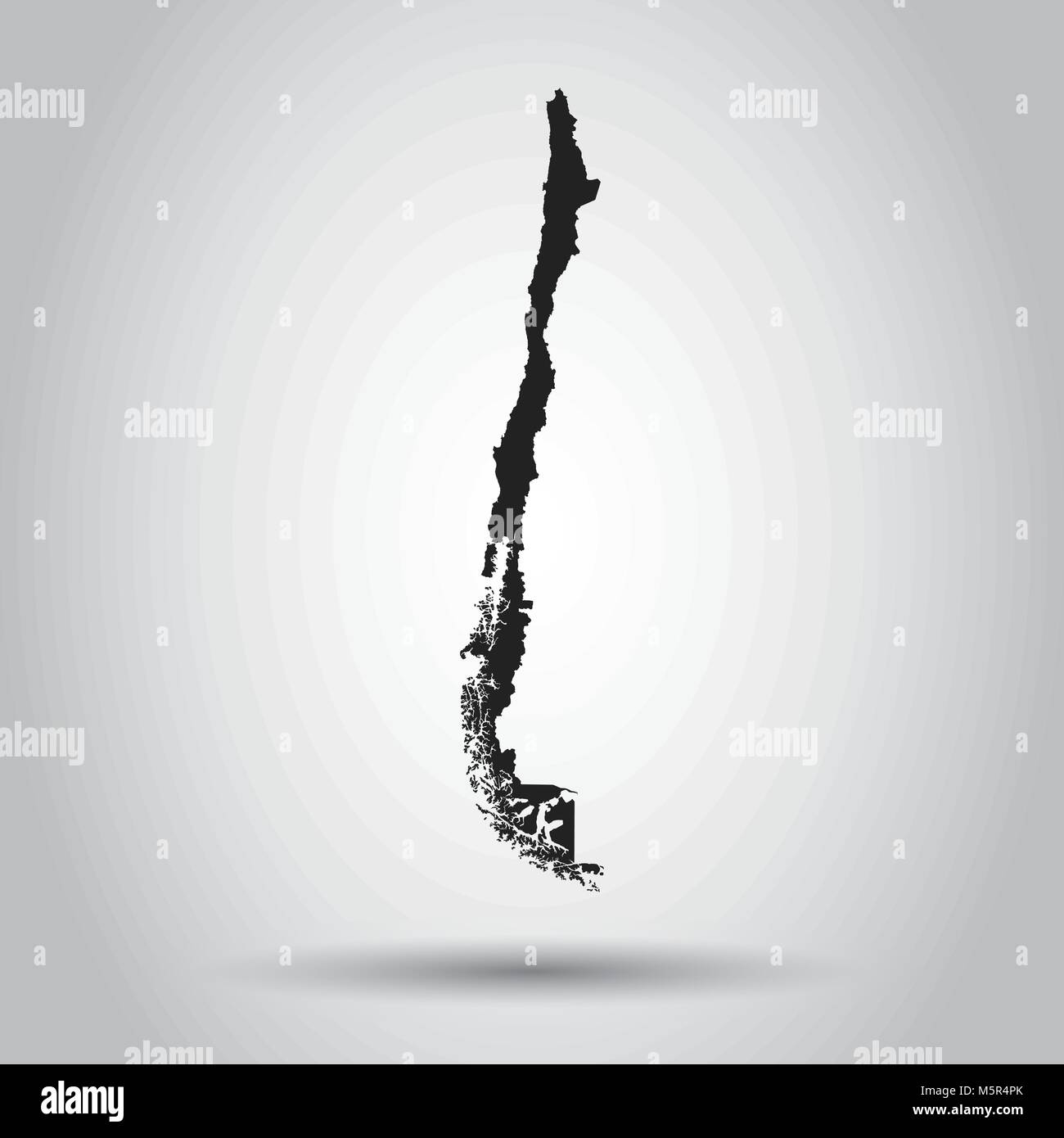 Chile vector map. Black icon on white background Stock Vector Image ...