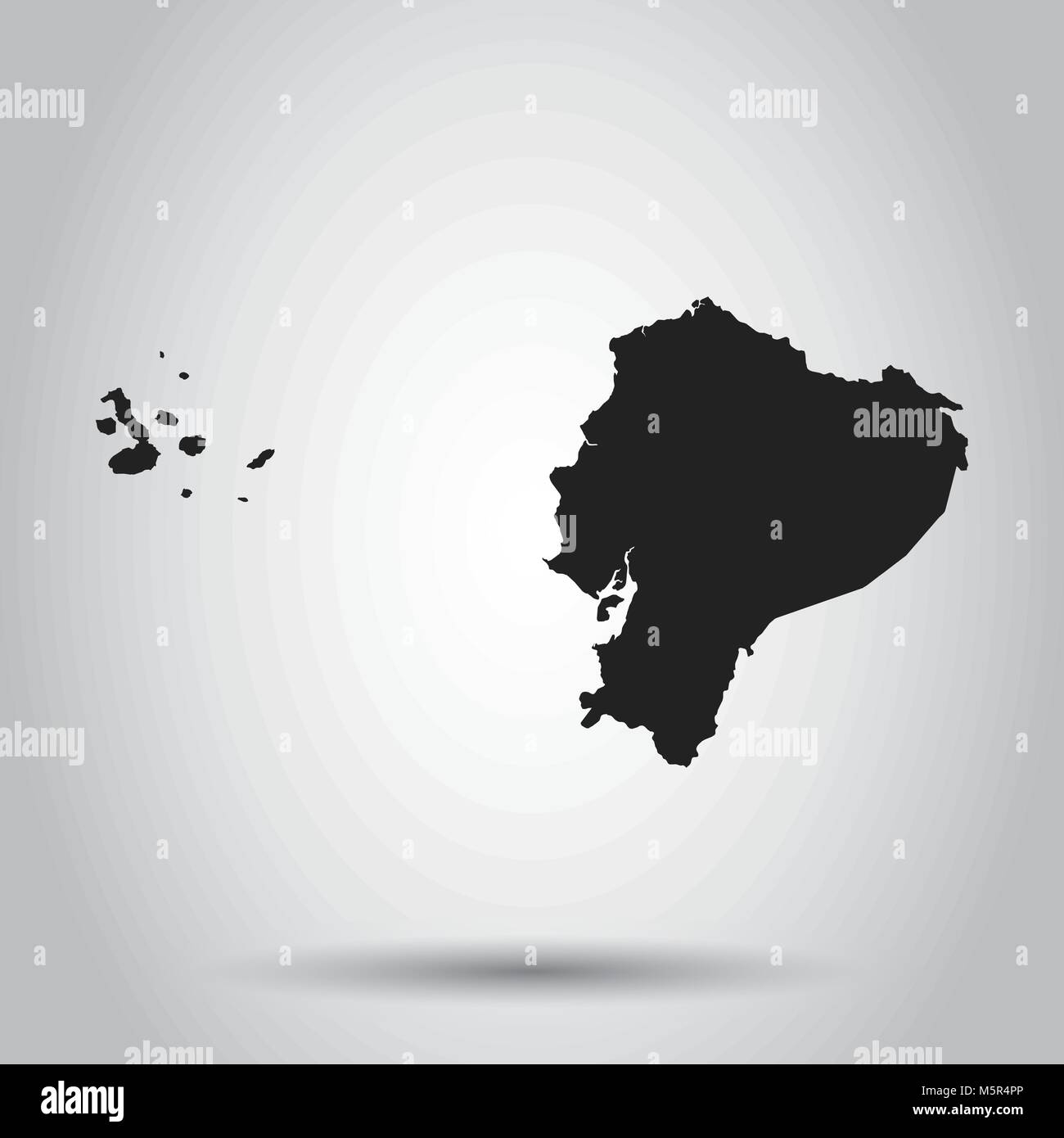 Ecuador vector map. Black icon on white background Stock Vector Image ...