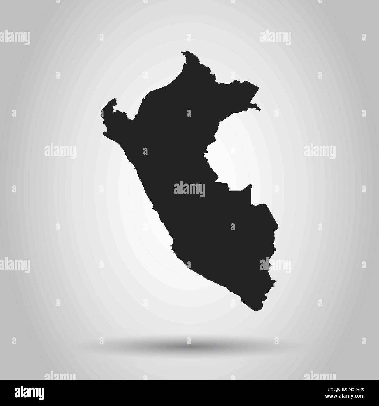 Peru vector map. Black icon on white background Stock Vector Image ...