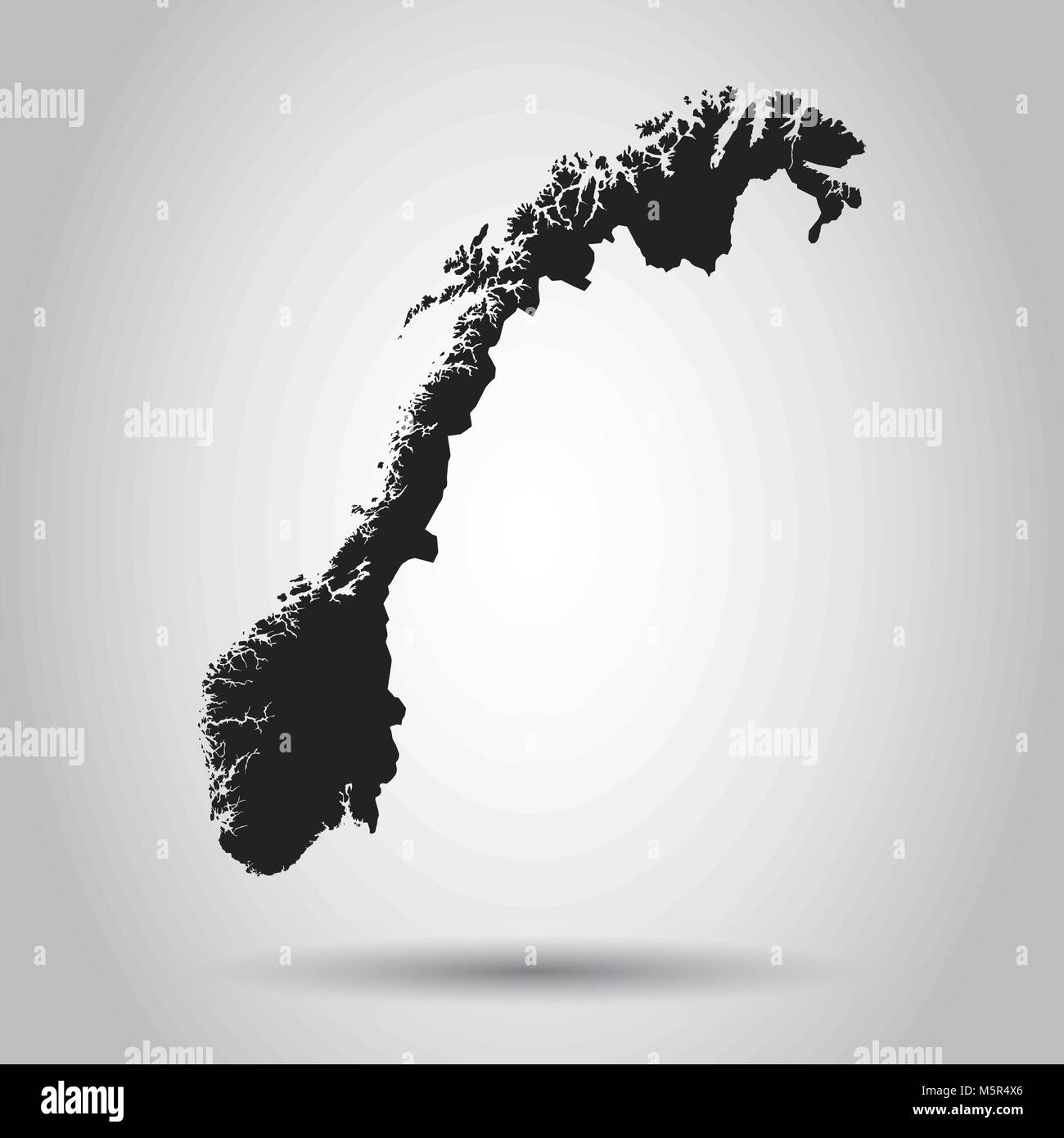Norway vector map. Black icon on white background Stock Vector Image ...