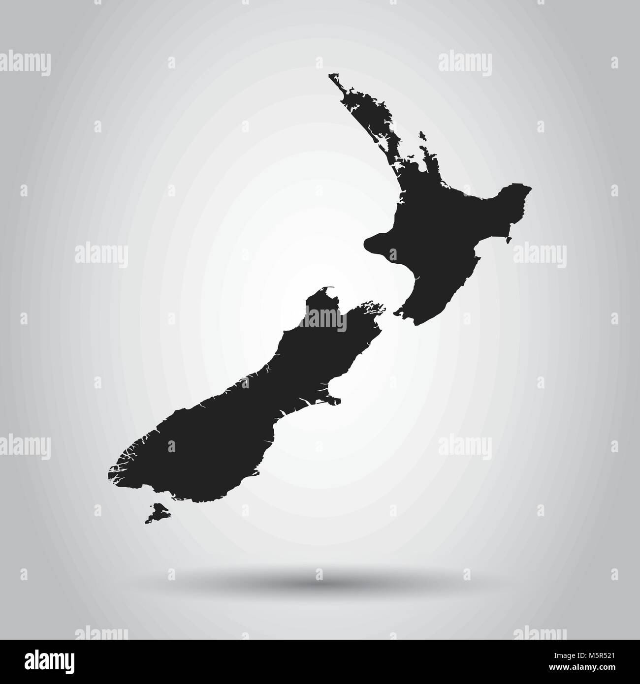 New Zealand vector map. Black icon on white background Stock Vector ...