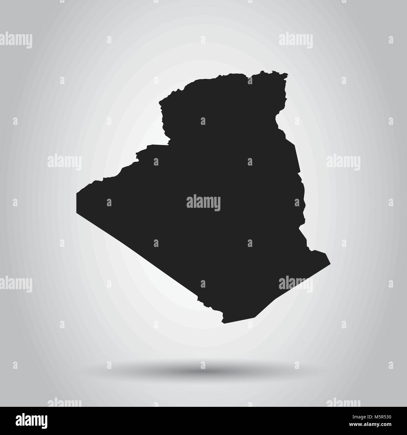 Algeria vector map. Black icon on white background Stock Vector Image ...
