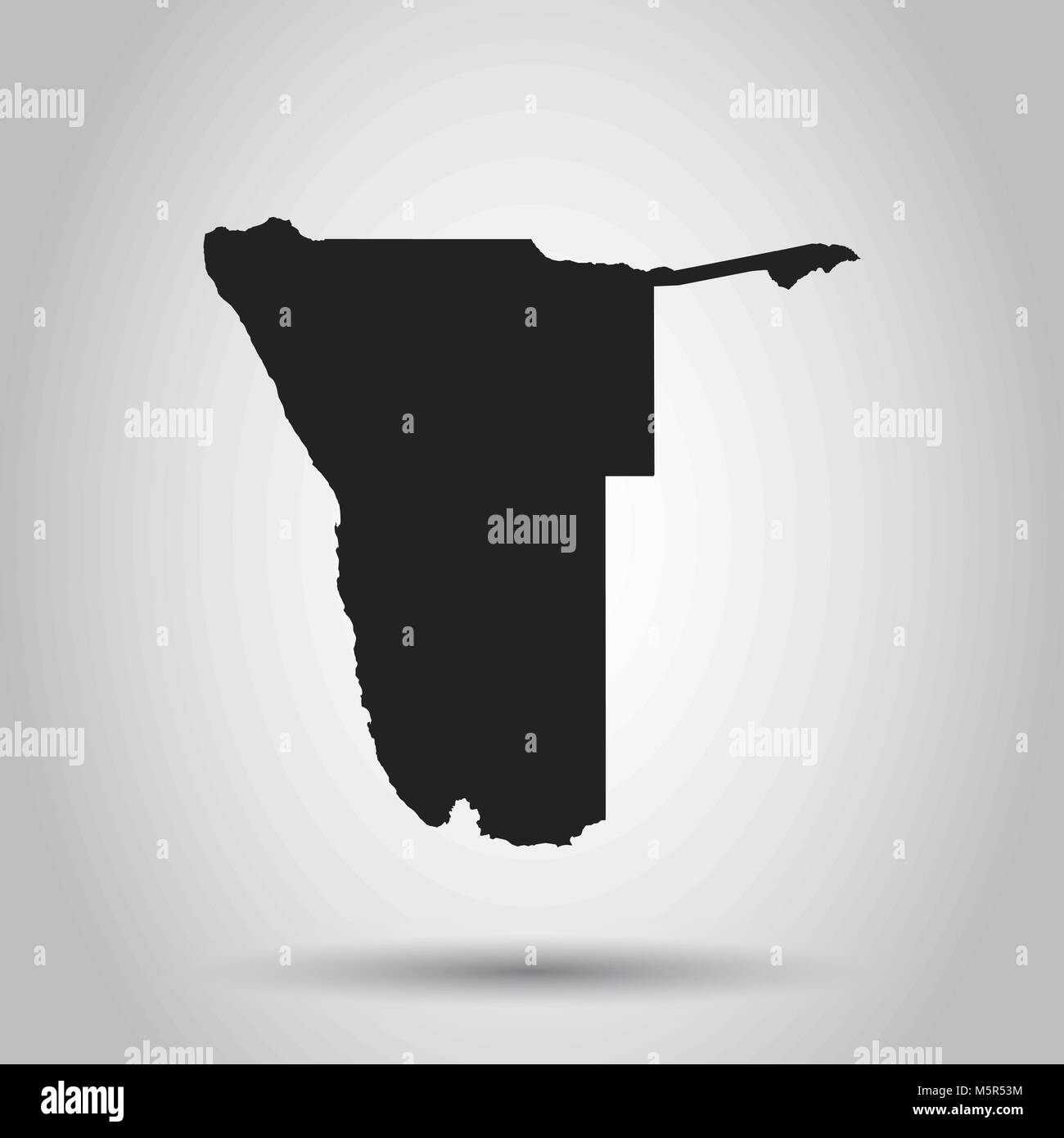 Namibia vector map. Black icon on white background Stock Vector Image ...