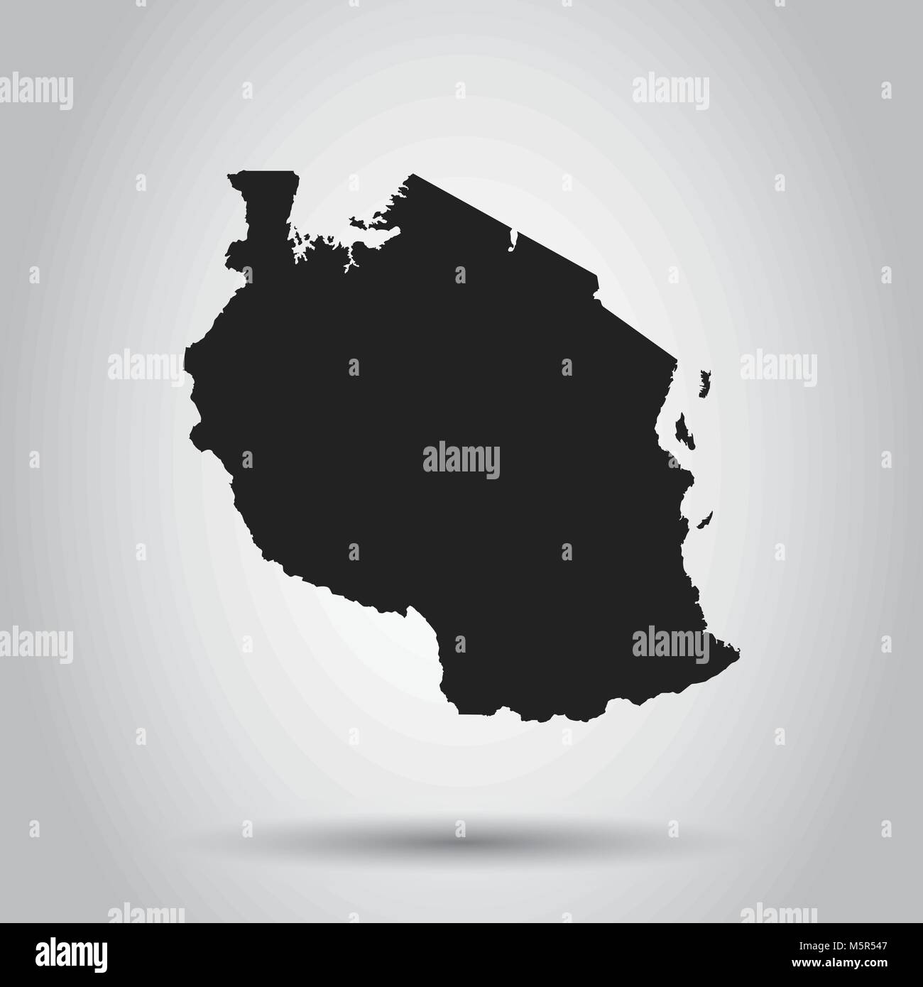 Tanzania vector map. Black icon on white background Stock Vector Image ...