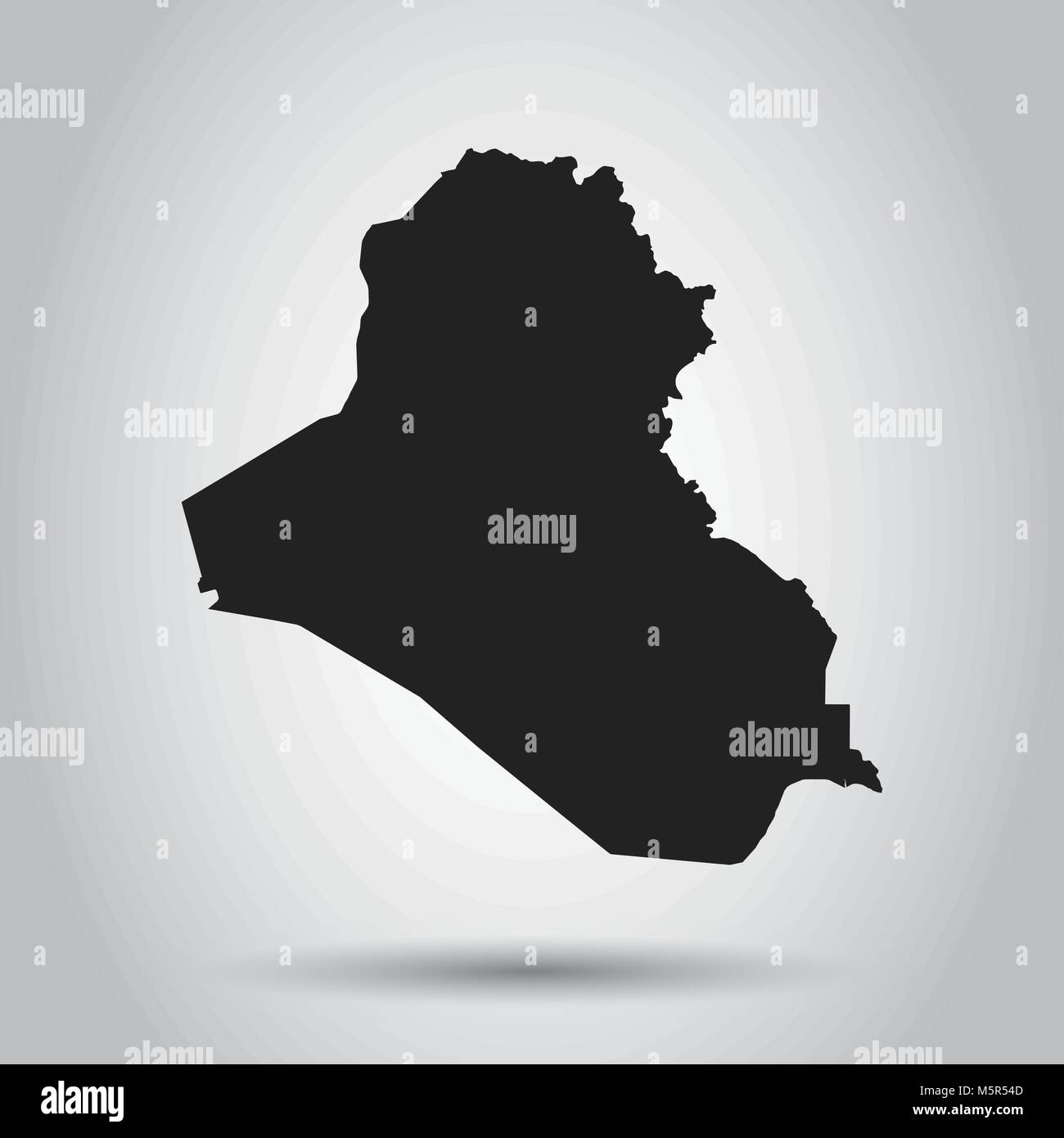 Iraq vector map. Black icon on white background Stock Vector Image ...