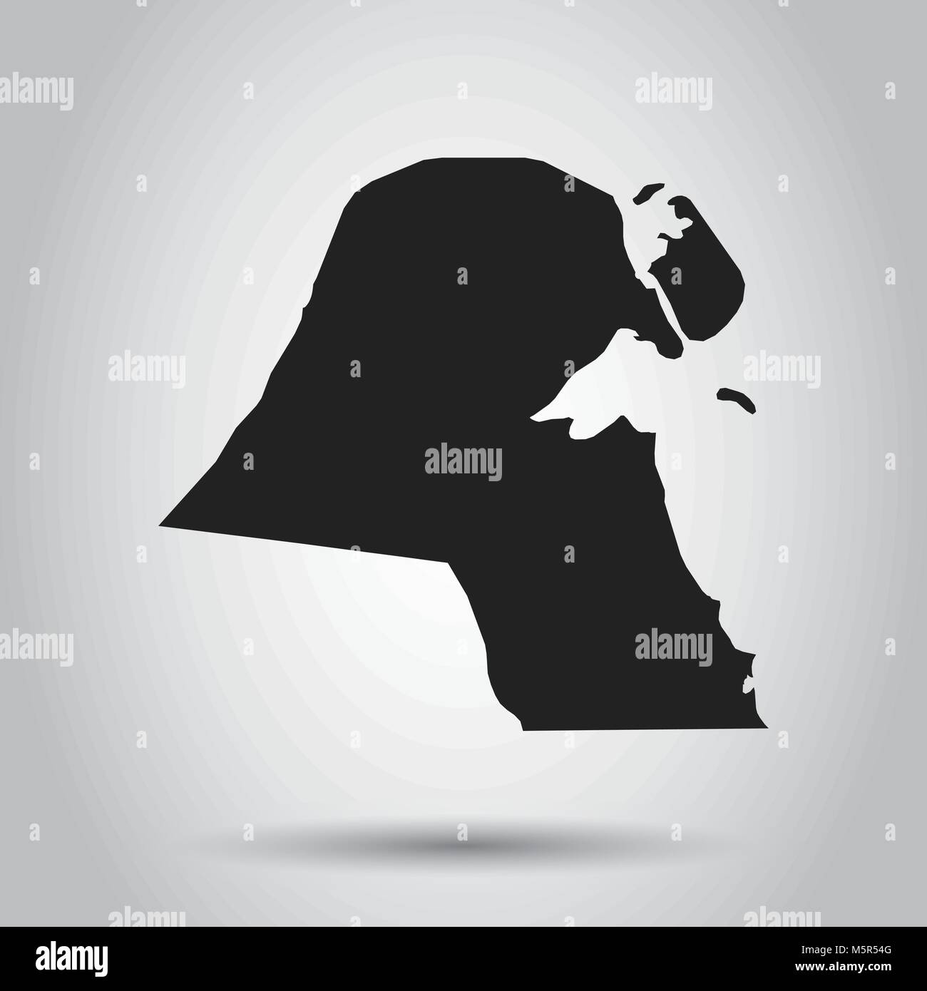 Kuwait map illustration Stock Vector Images - Alamy