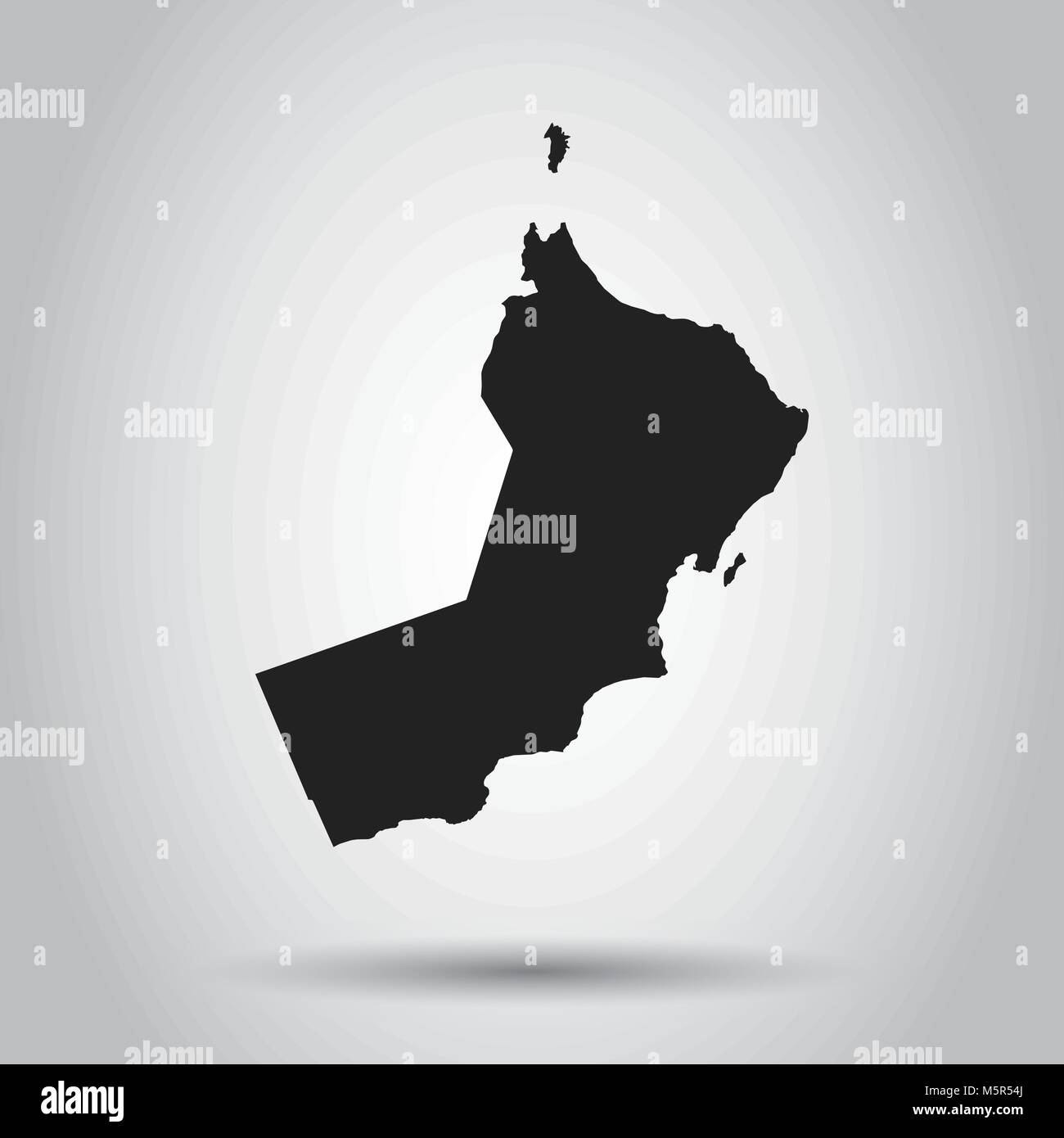 Oman vector map. Black icon on white background Stock Vector Image ...