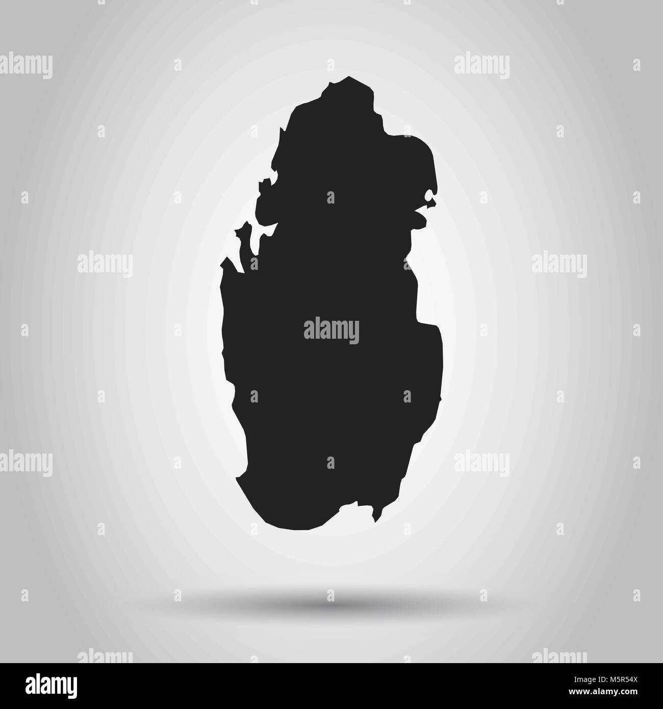 Qatar map illustration Stock Vector Images - Alamy