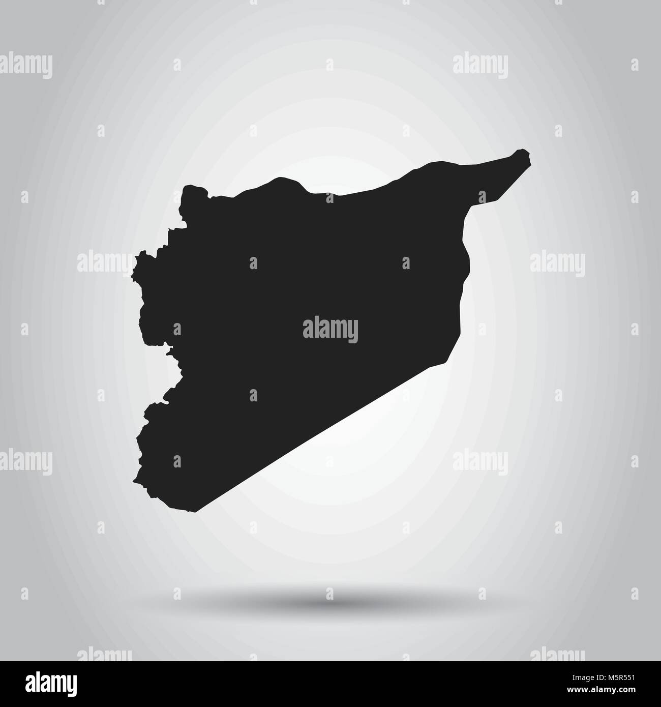 Syria vector map. Black icon on white background Stock Vector Image ...