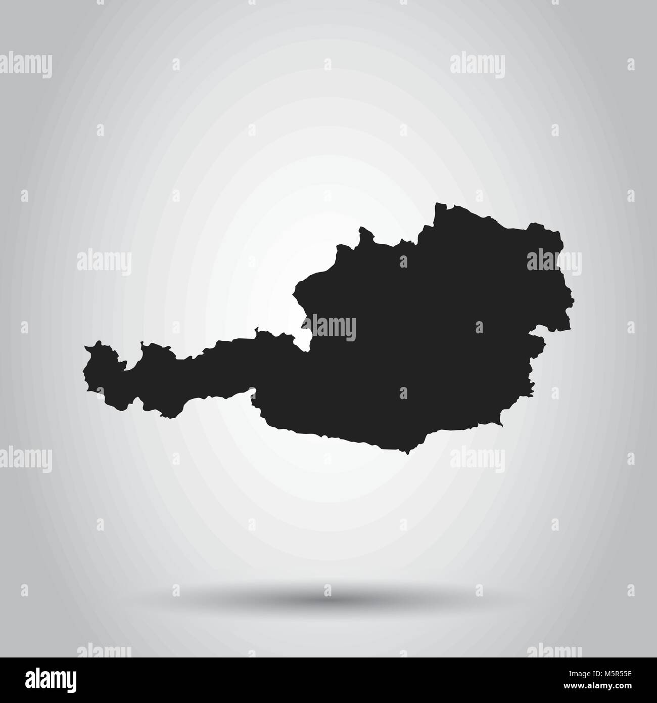Austria vector map. Black icon on white background Stock Vector Image ...