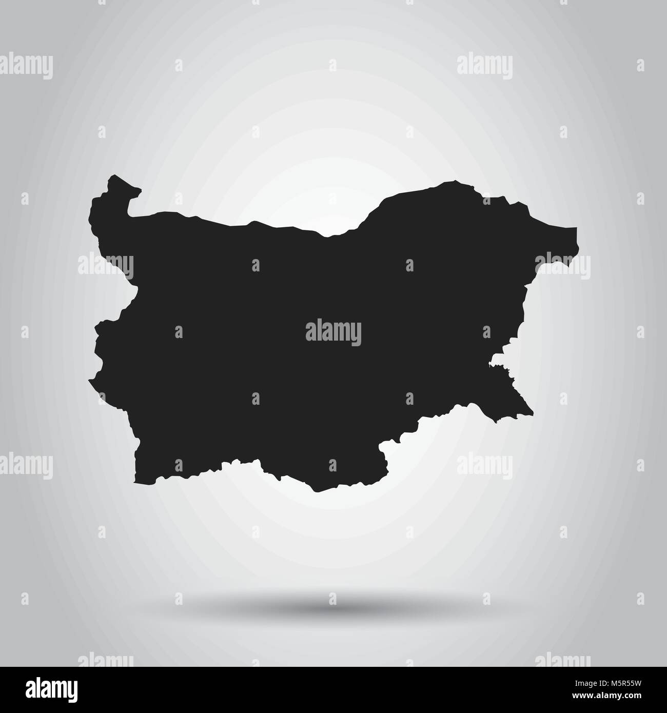 Bulgaria vector map. Black icon on white background Stock Vector Image ...