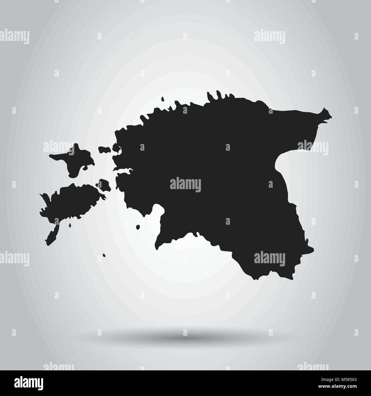 Estonia vector map. Black icon on white background Stock Vector Image ...