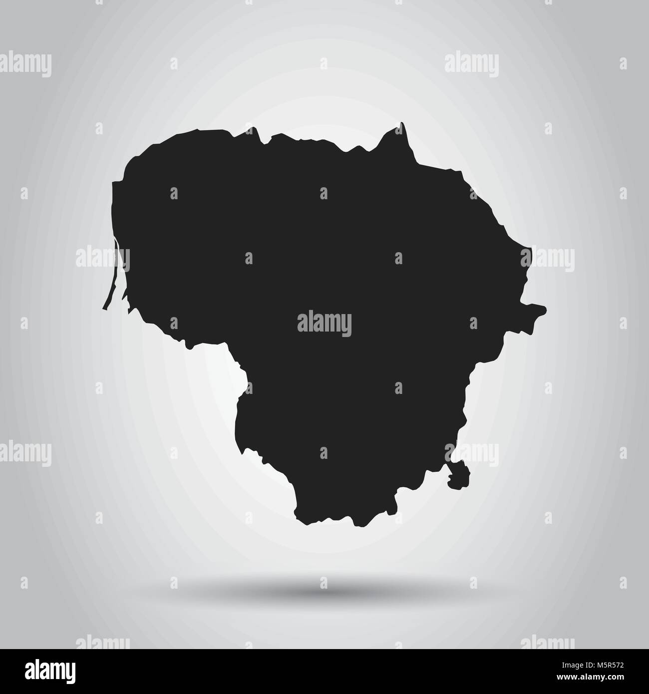 Lithuania vector map. Black icon on white background Stock Vector Image ...