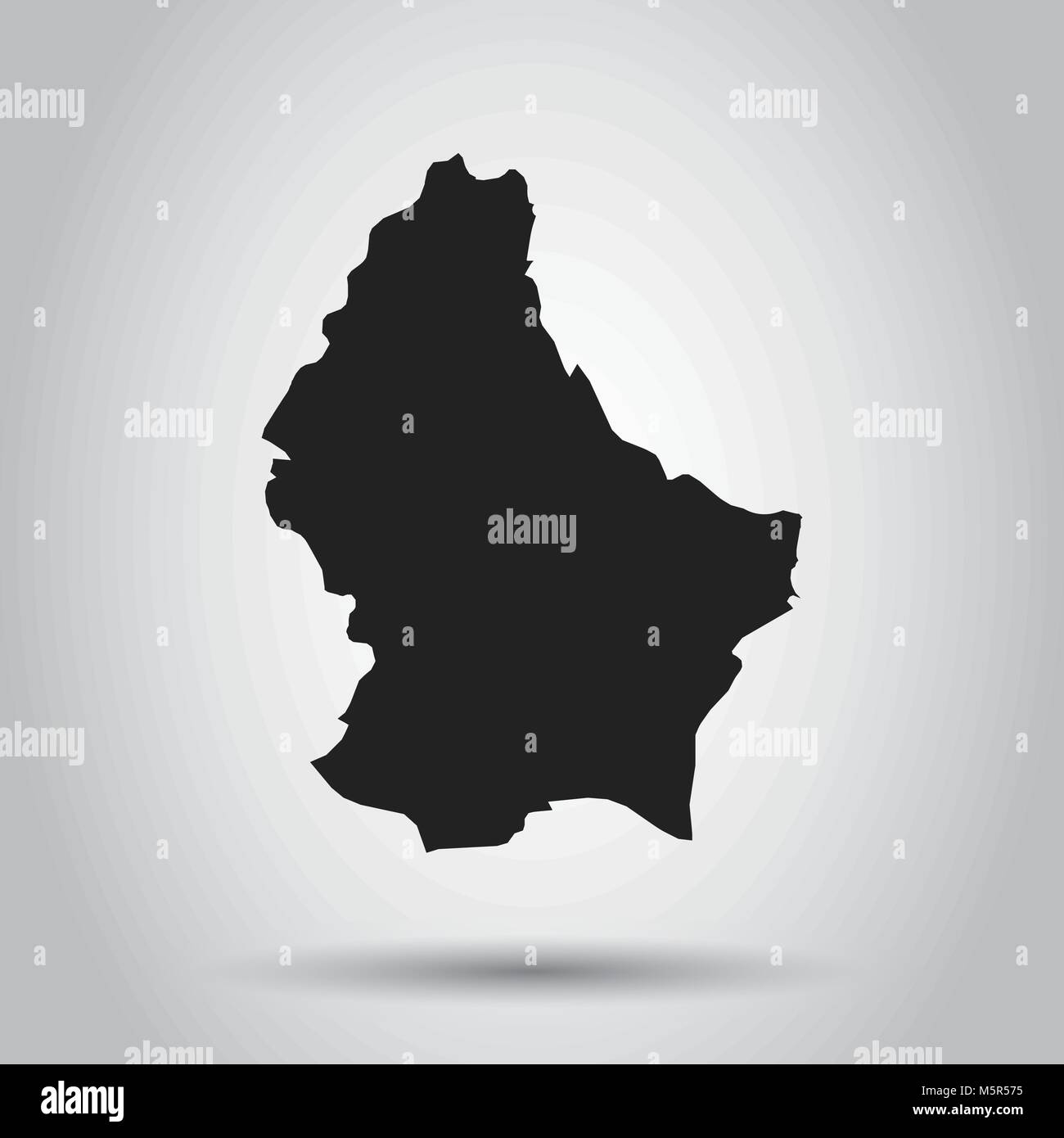 Luxembourg vector map. Black icon on white background Stock Vector ...