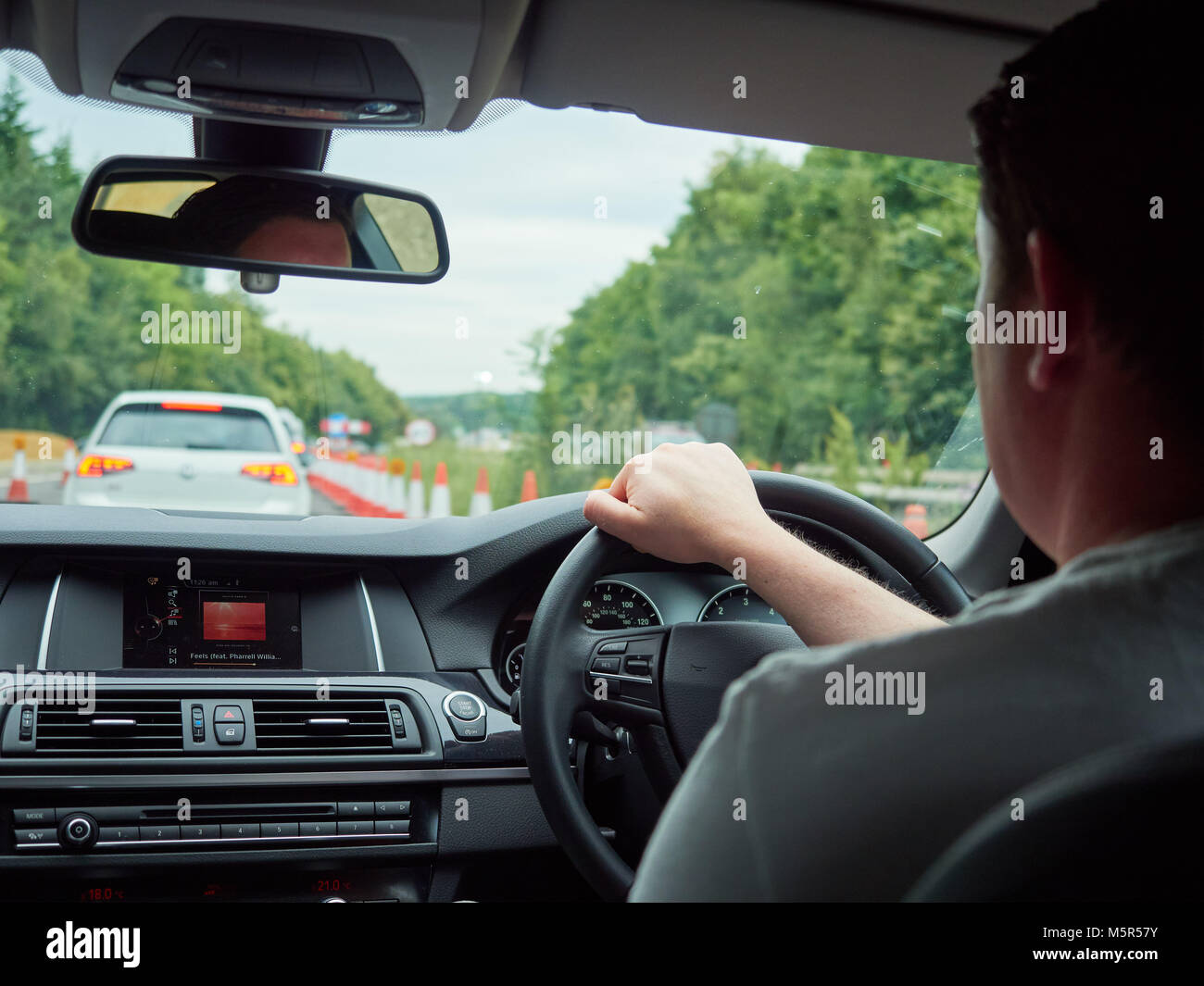 Inside car traffic jam on hi-res stock photography and images - Alamy