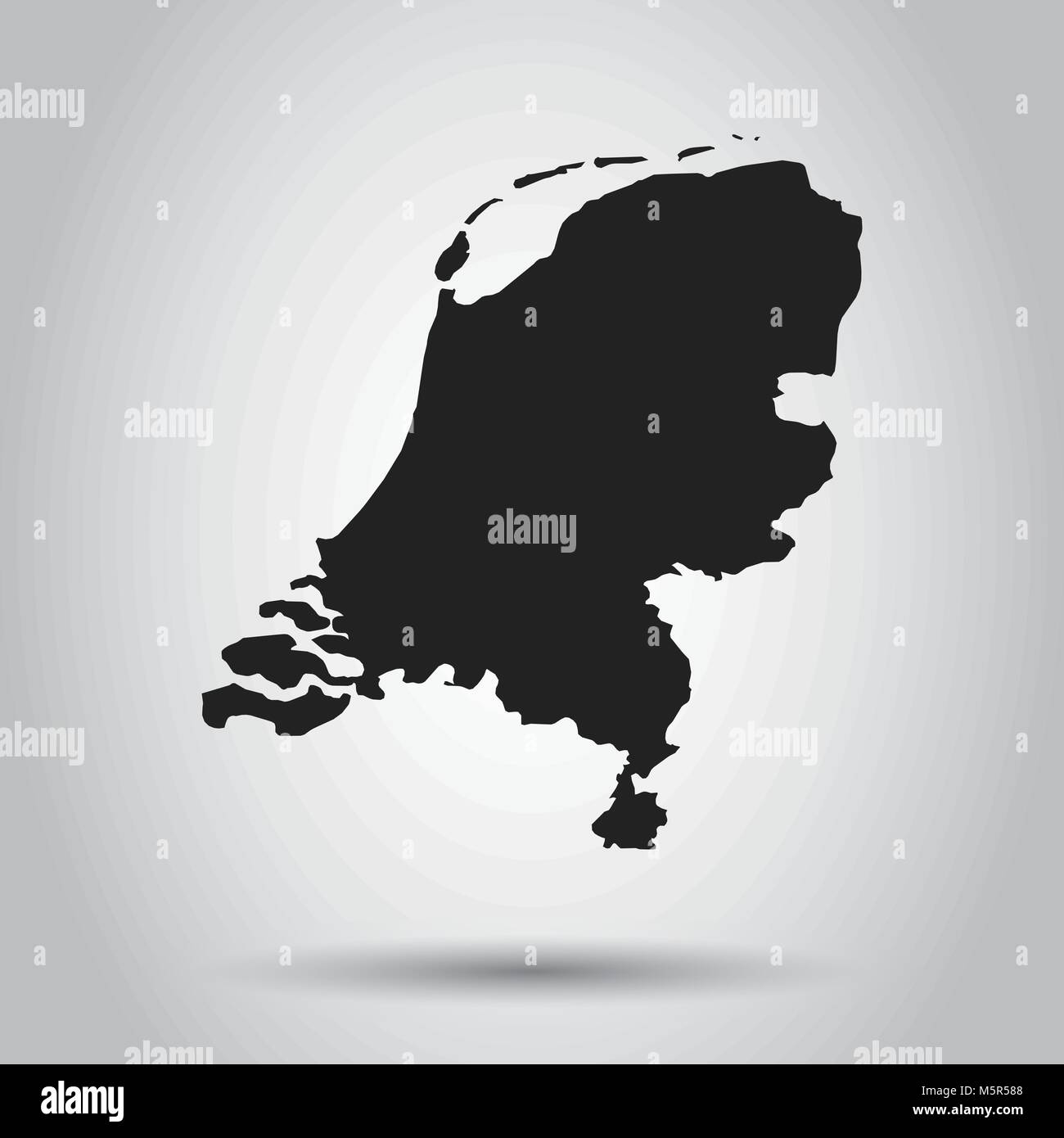 Netherlands vector map. Black icon on white background Stock Vector ...
