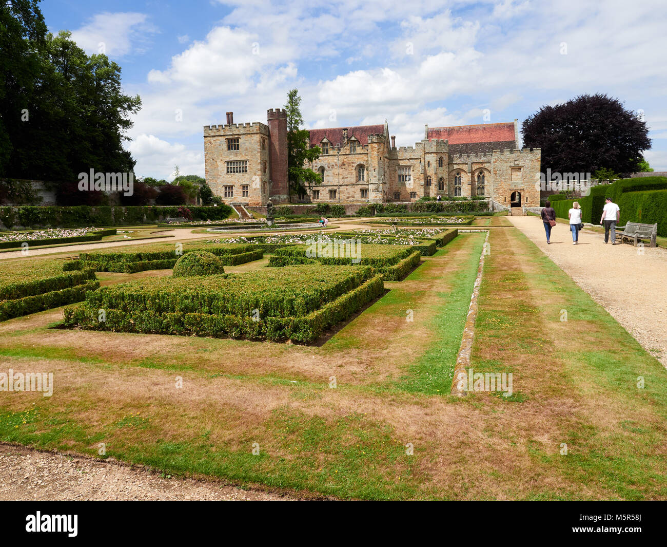 Historic medieval grounds and buildings of Penshurst Place Stock Photo ...