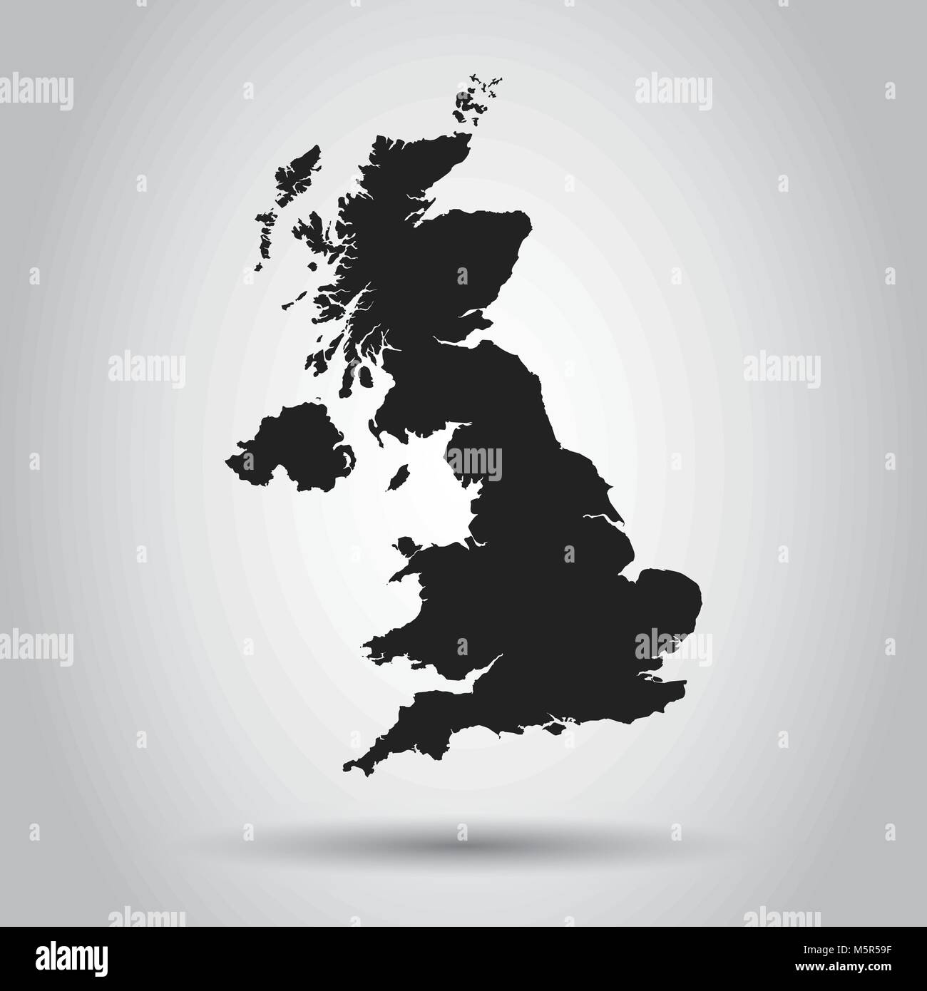 United Kingdom vector map. Black icon on white background Stock Vector ...