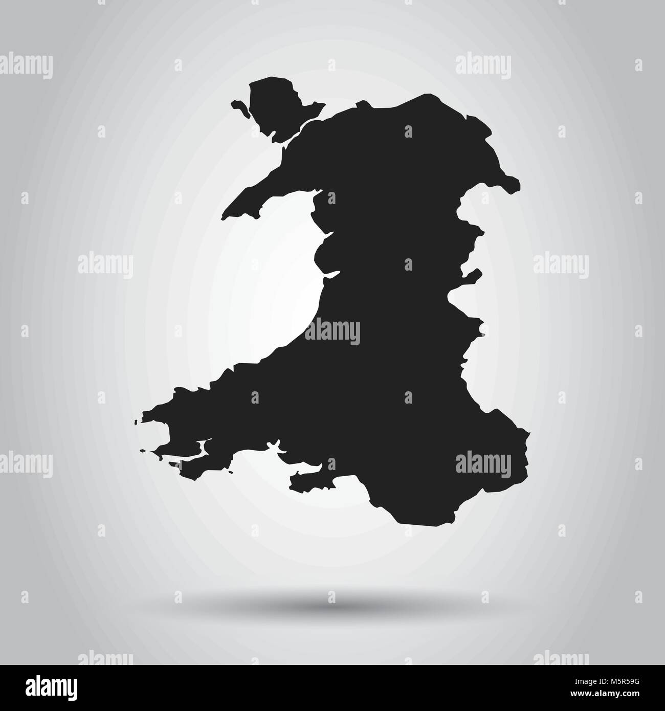 Outline map wales hi-res stock photography and images - Alamy