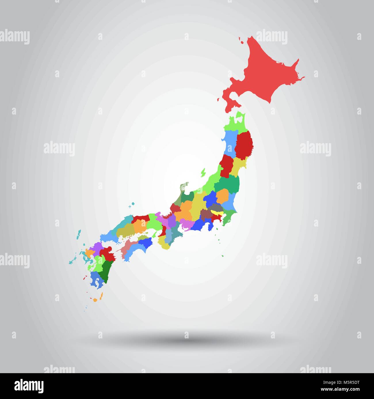 Japan map icon. Flat vector illustration. Japan sign symbol with shadow ...