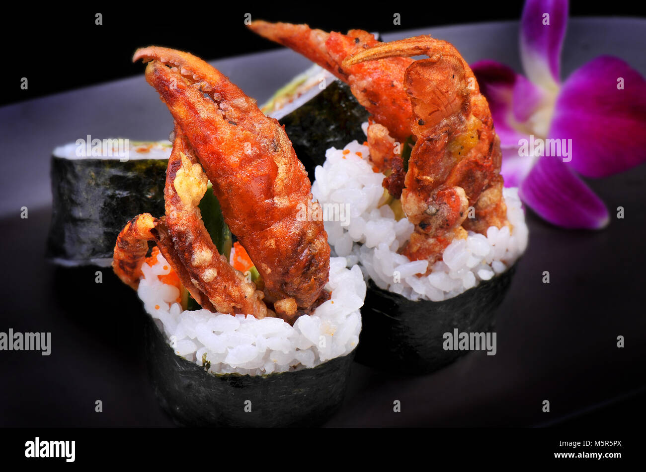 American roll sushi and Japanese rice style Stock Photo - Alamy